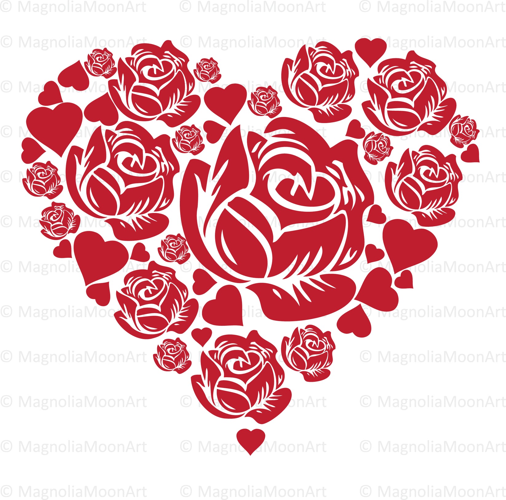 Rose Heart SVG – MagnoliaMoonArt